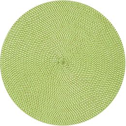 Platzset stuco, &Oslash;:38cm, gr&uuml;n, Obermaterial: 100% Polypropylen, Platzsets, "Basket"