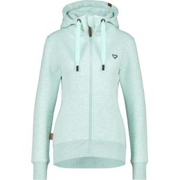 alife and kickin ALIFE & KICKIN Damen Kapuzensweatjacke "Damen YasminAK A", gr&uuml;n, Gr. S, 50% Baumwolle, 50% Polyester, Sweatjacken