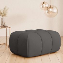 Polsterhocker Home Affaire, B:88,5cm H:43cm T:53cm, grau, 100% Polyester, Hocker, "AURELIAN, passend zum Sessel, Ma&szlig;e B/T/H: 88,5/53/43 cm", mit
