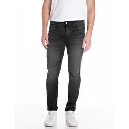 Replay Herren Slim-fit-Jeans "Anbass", schwarz, Gr. 31, Denim/Jeans, Obermaterial: 99% Baumwolle, 1% Elasthan, Jeans