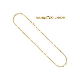 Jobo Damen Goldkette, Gelbgold 585, L: 45, gelb, Gelbgold 585, Halsketten, Zwillings-Panzerkette 585 Gold 45 cm 3 mm