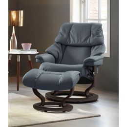 Relaxsessel stressless, B:75cm H:96cm T:75cm, blau, Leder BATICK: BATICK ist ein leicht korrigiertes, durchgefärbtes und genarbtes Möbelleder, bei