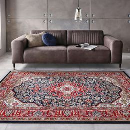 Teppich Hanse Home, B:120cm H:9mm L:170cm, blau, Polypropylen (PP), Wohnzimmer, Teppiche, "Skazar Isfahan", Kurzflor, Orient, Läufer, Vintage,