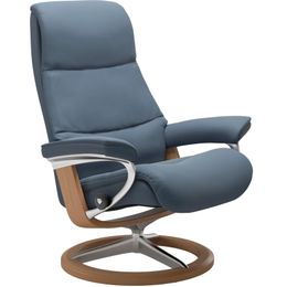 Relaxsessel stressless, B:78cm H:108cm T:78cm, blau, Leder BATICK: BATICK ist ein leicht korrigiertes, durchgef&auml;rbtes und genarbtes M&ouml;belleder, bei