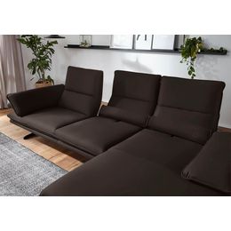 Ecksofa W.Schillig, B:291cm H:94cm T:164cm, braun, Longlife Xtra-Leder Z59: Glattleder mit modischer Pr&auml;gung. Hautst&auml;rke 0, 9 - 1, 1 mm, Wohnzimmer,