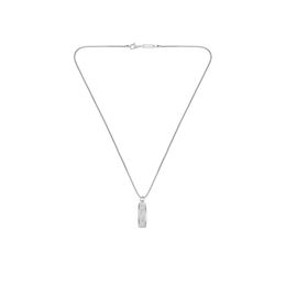 Lacoste Damen Kette mit Anh&auml;nger "DISTRICT", Edelstahl, L: 56 B: 2mm, silber, Edelstahl, B:2mm, Halsketten