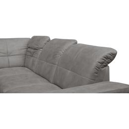 Ecksofa Alina, B:277cm H:98cm T:219cm, grau, Microfaser GDU (100% Polyester), Wohnzimmer, Sofas, "Karima", inkl. R&uuml;ckenlehnenverstellung, wahlweise