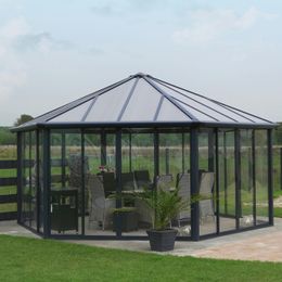 Pavillon, grau, PALRAM - CANOPIA, Garten, Pavillons, "Garda", BxT: 517x595 cm
