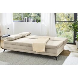 Jockenh&ouml;fer Schlafsofa, B:202cm T:105cm, beige, JOCKENH&Ouml;FER GRUPPE, Korpus: 100% Polyester;Kissen: 100% Polyester, Jugendzimmer, Sofas, "Laurin", als