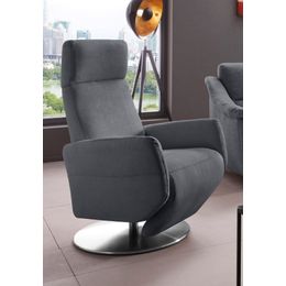 Sit & More TV-Sessel SIT & MORE, B:71cm H:110cm T:82cm, grau, Struktur impr&auml;gniert (100% Polyester);Luxus-Microfaser ALTARA NUBUCK (100% Polyester);Struktur