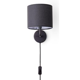 Paco Home Wandleuchte "Uni Color", 1, &Oslash; 18cm H: 26,5cm, schwarz, Wohnzimmer, Leuchten, Wandlampe Schalter Flur Wohnzimmer &Oslash;...18cm Unifarben Deko 