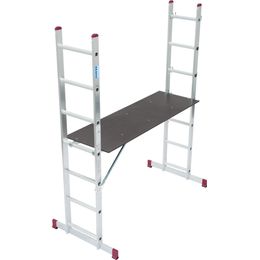 Krause Schiebeleiter "Corda", B/H/L: 50cm x 205cm x 147cm, grau, Leitern, 2x7 Sprossen