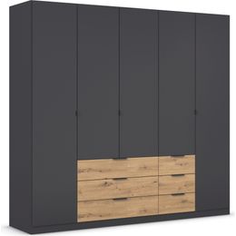 Dreht&uuml;renschrank Rauch, B:226cm H:210cm T:54cm, grau, Holzwerkstoff, Schr&auml;nke, "Kleiderschrank Schrank Garderobe Schlafzimmerschrank DAVOA", mit