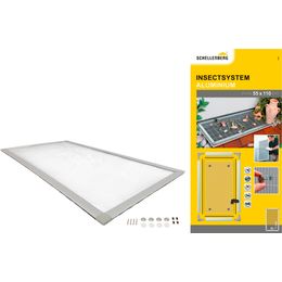 Schellenberg Lichtschachtabdeckung "aus Aluminiumgewebe inkl. Alu-Rahmen kürzbar", B/H: 110cm x 55cm, 1er Pack, silber, Insektenschutzgitter,