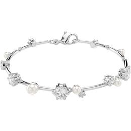 Swarovski Damen Armband "Schmuck Geschenk Constella Tennis Armkette", Metall Perlen, silber, Metall, Perlen, Armbänder, mit Swarovski Kristall - mit