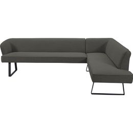 Eckbank, B:270cm H:83cm T:197cm, grau, exxpo - SOFA FASHION, Esszimmer, Sitzb&auml;nke, "Americano", mit Keder und Metallf&uuml;&szlig;en, Bezug in verschiedenen