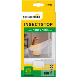 Schellenberg Fliegengitter-Gewebe "für Fenster ohne bohren", B/H: 100cm x 100cm, 1er Pack, weiß, Insektenschutzgitter, Insektenschutz inkl.