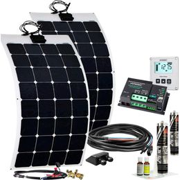 Solaranlage "Wohnmobil Solaranlage SPR-F 240W 12V EBL optional", schwarz, Solarmodule, Flexibles High-End Solarmodul