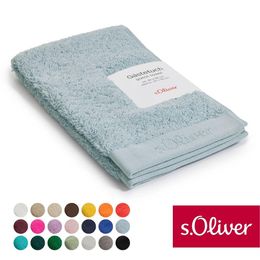 Gästehandtuch s.Oliver, B:30cm L:50cm, blau, Walkfrottier, Baumwolle, Handtücher, "s.Oliver, Premium Qualität, 600 gr/m², auch als Sets erhältlich",