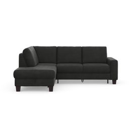 Ecksofa Home Affaire, B:236cm H:91cm T:170cm, grau, 95% Polyester, 5% Polyamid, Wohnzimmer, Sofas, "Summer L-Form", mit Ottomane, mit oder ohne