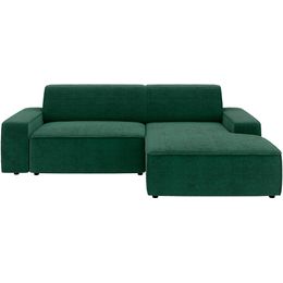 Ecksofa Trendmanufaktur, B:246cm H:73cm T:162cm, grün, 92% Polyester, 8% Polyamid, Wohnzimmer, Sofas, "Graz, wahlweise mit Sitzvorschub und