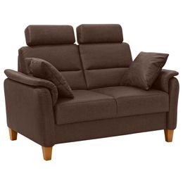 2-Sitzer Home Affaire, B:149cm H:89cm T:89cm, braun, 100% Polyester;Struktur (100% Polyester);Luxus-Microfaser in Lederoptik (100% Polyester), Sofas,