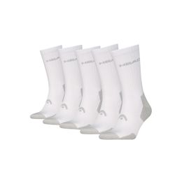 Head Herren Kurzsocken "Socken Head ELEMENTS TENNIS CREW ECOM 5er Pack", Gr. 35, weiß, Obermaterial: 62% Polyester PES. 25% Baumwolle CO. 11%