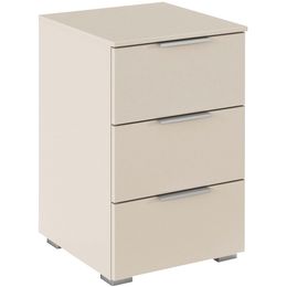 Nachtkommode Rauch, B:40cm H:61cm T:42cm, beige, Holzwerkstoff, Sideboards, "Nachttisch Nachtkonsole AGORDO in Dekor- oder Hochglanzfront", mit 3