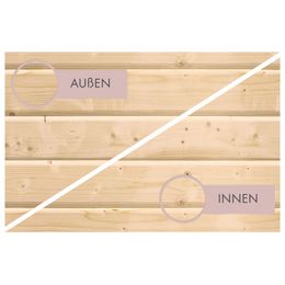 Karibu Sauna "Menja", ohne Ofen, (ohne Ofen), beige, Saunen, ohne Ofen