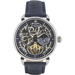 Carl von Zeyten Herren Automatikuhr "Neukirch", blau, Armbanduhren, Armbanduhr, mechanische Uhr, Herrenuhr, Skelettuhr, Made in Germany
