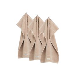 G&auml;stehandtuch Gant, B:30cm, beige, Obermaterial: 100% Baumwolle CO., Handt&uuml;cher, "G&auml;stetuch Premium Towel 3er Pack"