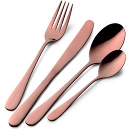 Pinti Inox PINTINOX Besteck-Set "Princess", 24 Stk., braun, Essbesteck-Sets, PVD Beschichtung, sp&uuml;lmaschinengeeignet