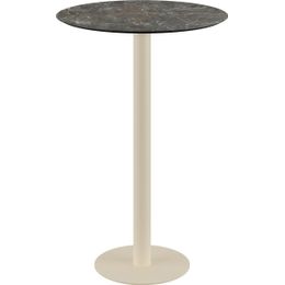 Klapptisch Essentials, B:70cm H:109,2cm T:70cm, beige, Pulverbeschichteter Stahl, Garten, Tische, "Urban", in verschiedenen Ausführungen