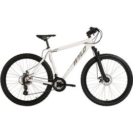 WYLD Mountainbike "Mountainbike Hardtail 27,5“ Heist weiß 24 Gänge RH 51 cm", 51cm, 27,5 Zoll (69,85cm) hinten: 27,5 Zoll (69,85cm), weiß, Fahrräder
