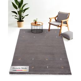 Wollteppich CarpetFine, B:240cm H:15mm L:340cm, grau, Wolle, Teppiche, "Gabbeh Uni, auch als L&auml;ufer und Rund erh&auml;ltlich", reine Wolle, handgewebt,