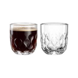 Leonardo Latte-Macchiato-Glas "Kaffeegläser (2) Gocce 220 ml 2er Set transparent", transparent, Trinkgefäße
