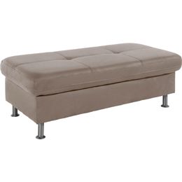 Hocker, B:136cm H:46cm T:70cm, grau, exxpo - SOFA FASHION, Luxus-Microfaser (100% Polyester), Wohnzimmer, Hocker, "Maretto Bankhocker mit tollem