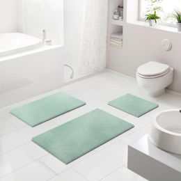 Badematte Grund "Molena", salbei, H:28mm, Polyester, Badematten, Badematte, Hoher LUXURYSOFT-Flor aus Polyester, 5 Jahre Garantie
