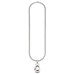 Bruno Banani Herren Kette mit Anh&auml;nger "Schmuck Geschenk Halskette Box-Handschuh Venezianerkette", Edelstahl, L: 60, silber, Edelstahl, Halsketten