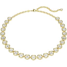 Swarovski Damen Collier "Imber", Metall, L: 45 B: 10mm, gold, Metall, B:10mm, Halsketten, mit Swarovski Kristall