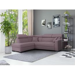 Ecksofa Home Affaire, B:267cm H:95cm T:198cm, rot, Struktur fein (100% Polyester);Struktur (100% Polyester);Samtstruktur (100% Polyester),