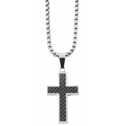 Adelia´s ADELIA ́S Damen Kette mit Anhänger "Neuheit 2025 - Unisex Edelstahl Halskette mit Anhänger Kreuz", unbekannt, Edelstahl, silber, Edelstahl, Halsketten