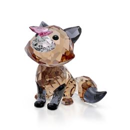Swarovski Tierfigur "Kristallfigur Sammelfigur Idyllia Fuchs und Schmetterling", schwarz, Swarovski Kristall, Dekofiguren