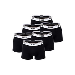 BOSS Herren Boxershorts "Boxershort Trunk 3P Power 6er Pack", Gr. M, schwarz, Obermaterial: 95% Baumwolle CO. 5% Elasthan EL., Unterhosen