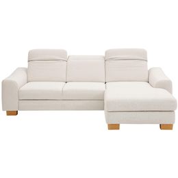 Ecksofa Home Affaire, B:264cm H:86cm T:170cm, beige, Luxus-Microfaser Florence (100% Polyester);Struktur fein (100% Polyester);Luxus-Microfaser