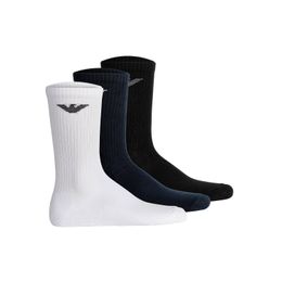 Emporio Armani Herren Kurzsocken "Socken SPORTY SPONGE 3er Pack", Gr. 39, schwarz, Obermaterial: 85% Baumwolle CO. 13% Polyamid PA. 2% Elasthan EL.,