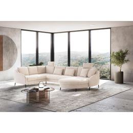 Sit & More Wohnlandschaft SIT & MORE, B:372cm H:90cm T:227cm, beige, 95% Polyester, 10% Polyamid, Sofas, "Soul U-Form", wahlweise mit Bettfunktion und