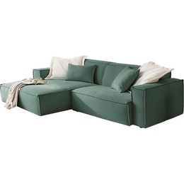 Ecksofa 3C CANDY, B:276cm H:72cm T:168cm, gr&uuml;n, 95% Polyester, 5% Nylon, Wohnzimmer, Sofas, "Matteo in elegant, kubischer Formensprache, bequem,