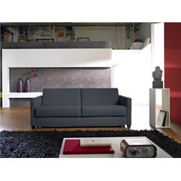 Schlafsofa Bali, B:202cm H:83cm T:100cm, blau, Wohnzimmer, Sofas, "Norwalk", in 140er und 160er Breite, 3 Varianten, auch mit Ergoflex-Lattenrost