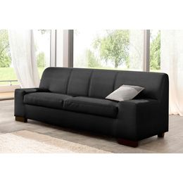 3-Sitzer DOMO collection, B:212cm H:77cm T:90cm, schwarz, Sofas, "Norma Top, elegant und modern, flache Armlehnen, komfortabel"